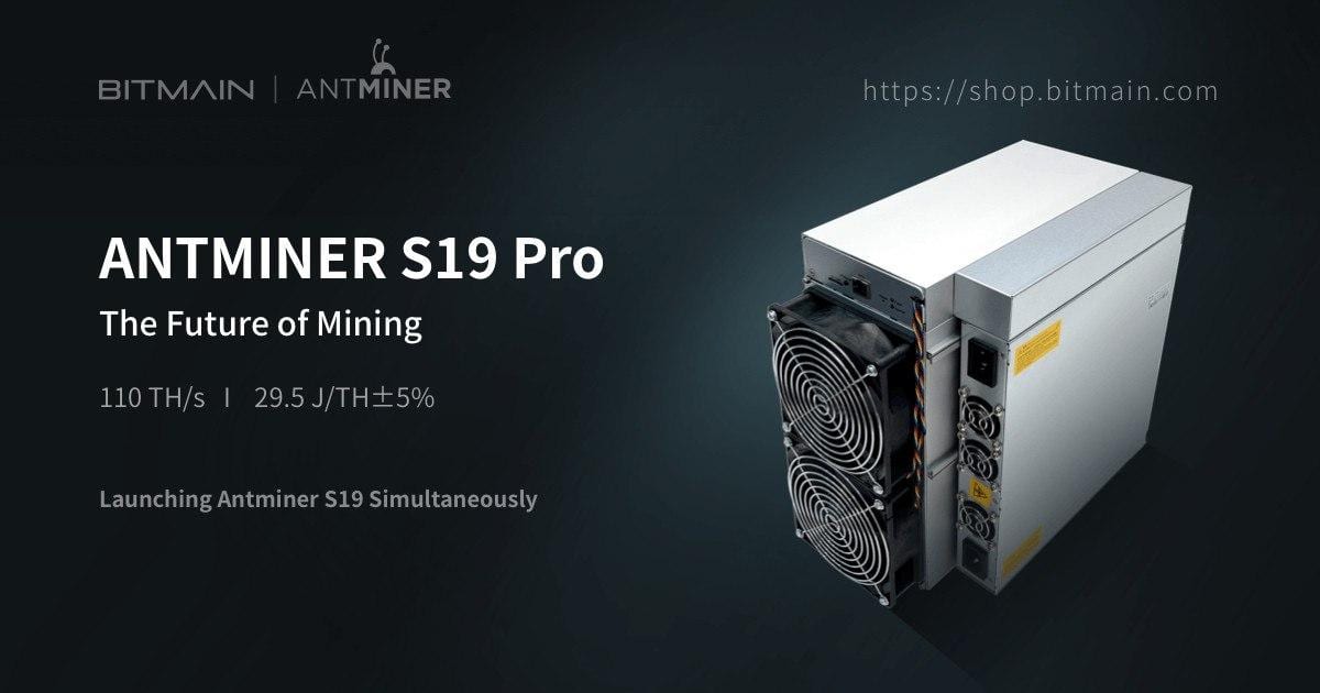 Аsic-майнер ⛏️ Bitmain Antminer S19 Pro 110Th/s - AsicFox